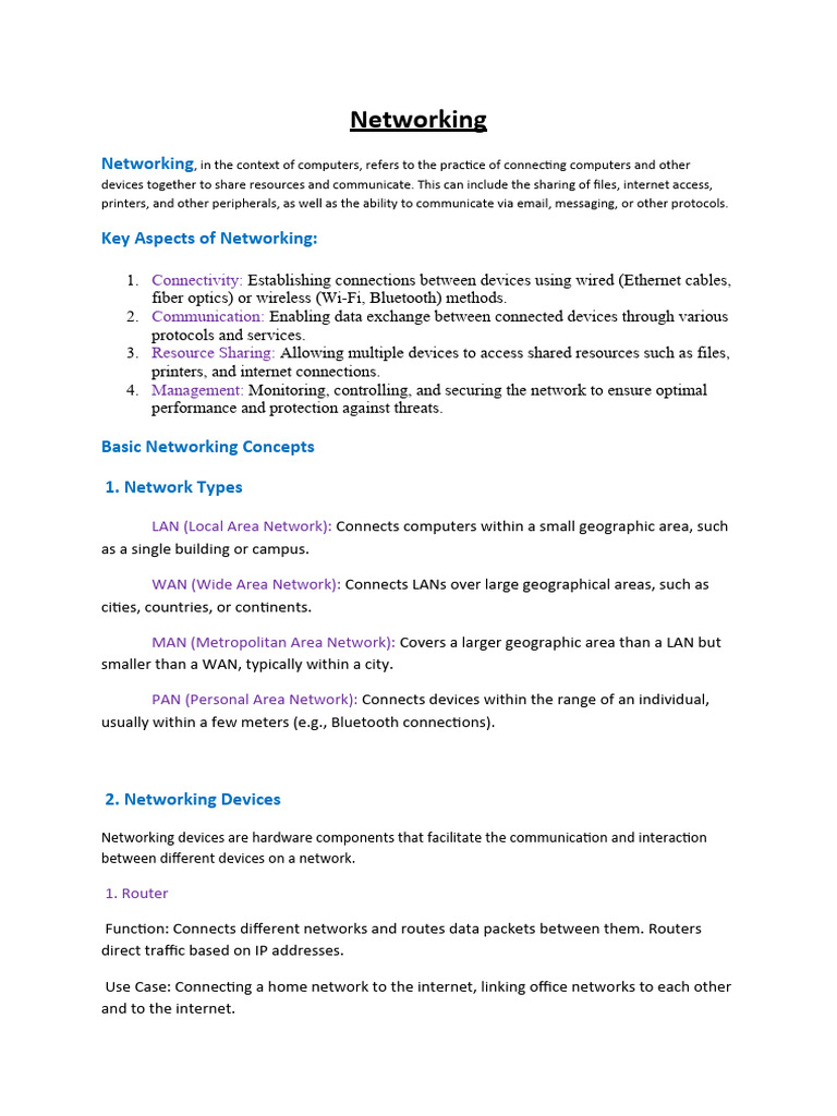 Networking Pdf Computer Network Osi Model