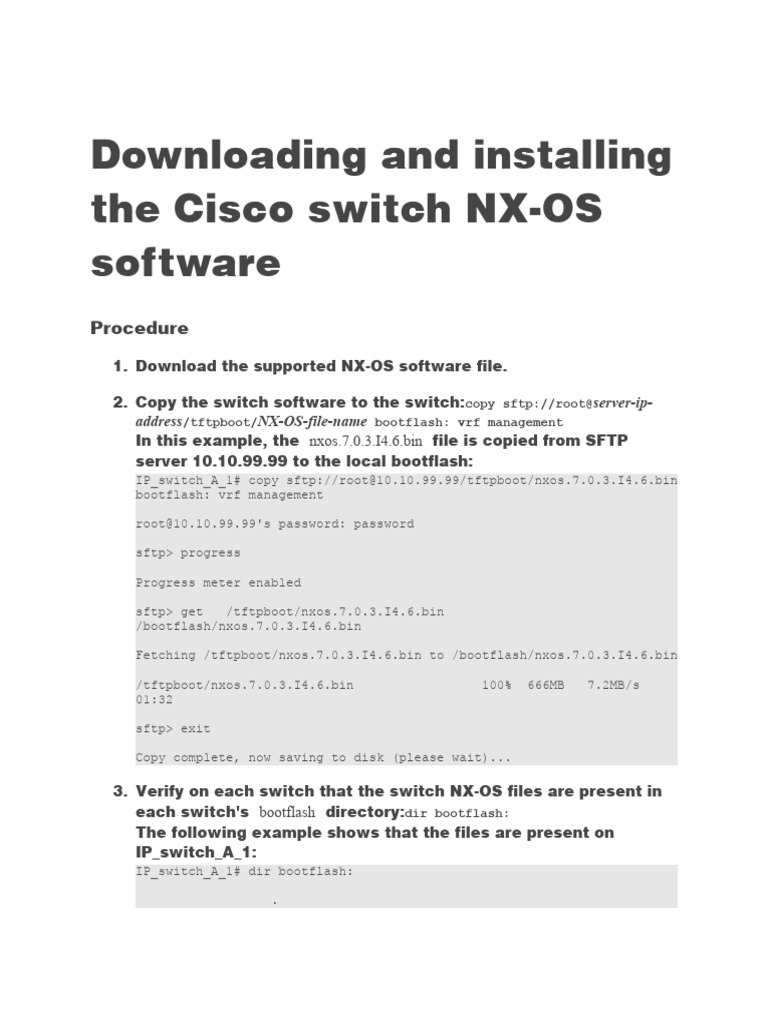 Cisco Switches NEXUS and MDS | PDF | Booting | File Transfer Protocol