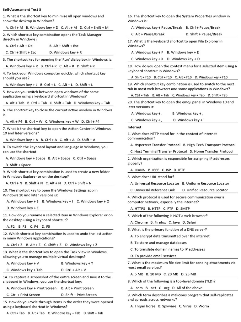 Internet MCQs | PDF | Computer Network | Internet
