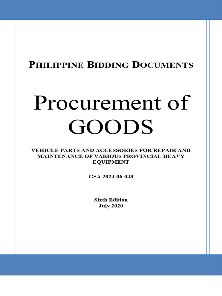 Bid Docs New Form ITB | PDF | Procurement | Prices
