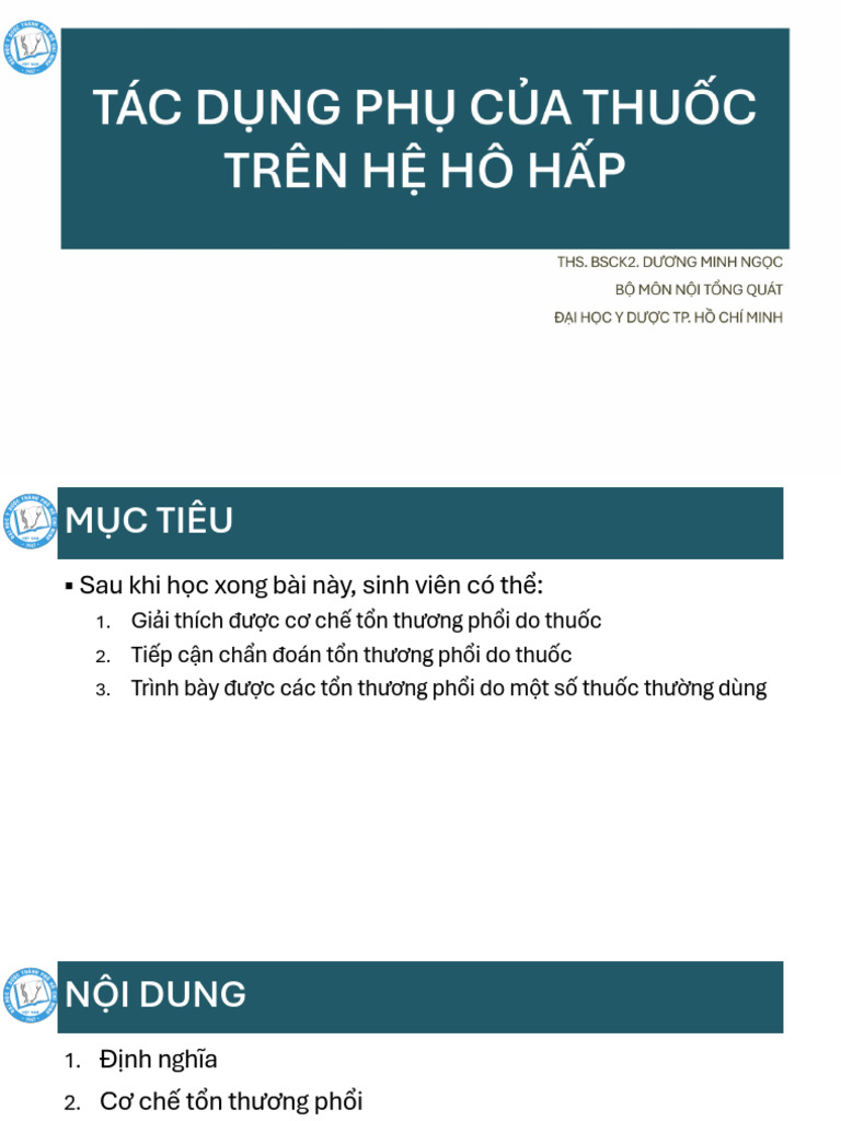 23 24 Tac Dung Phu Cua Thuoc Tren He Ho Hap | PDF
