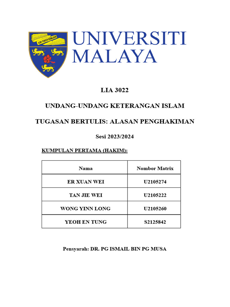(Hakim) Iel Kumpulan 1 Final Submission | PDF