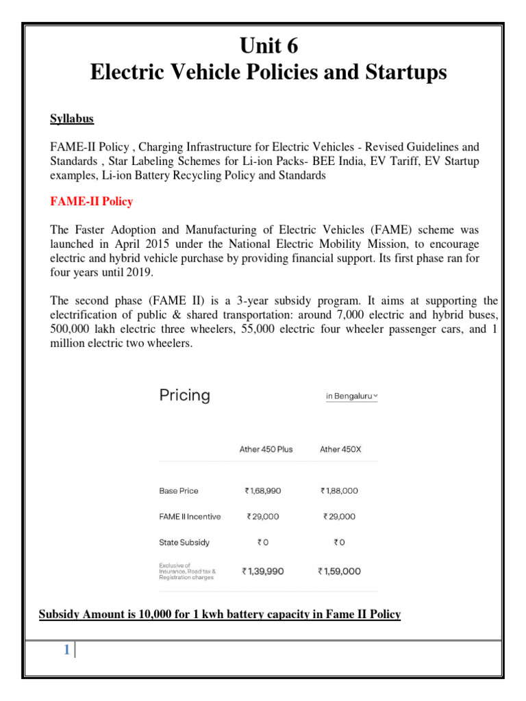 Unit 6 EHV-1 | PDF | Battery Charger | Electric Vehicle