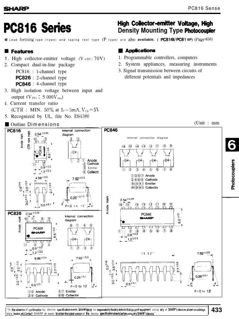 PC846 | Download Free PDF | Electromagnetism | Electrical Circuits