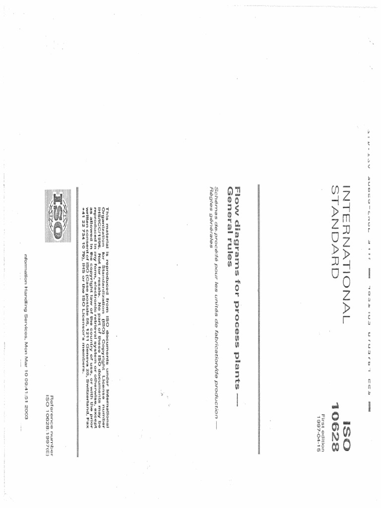 PFD - P&id Iso-10628 en | PDF