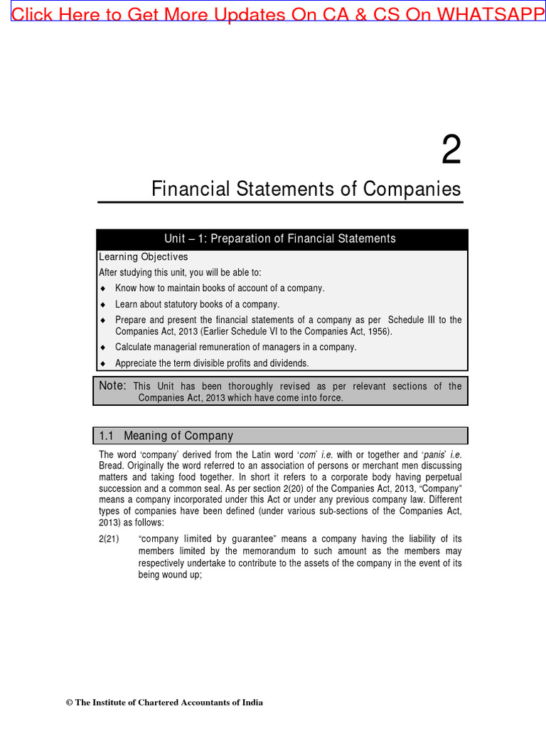 Company Accounts Notes1 | PDF | Expense | Depreciation