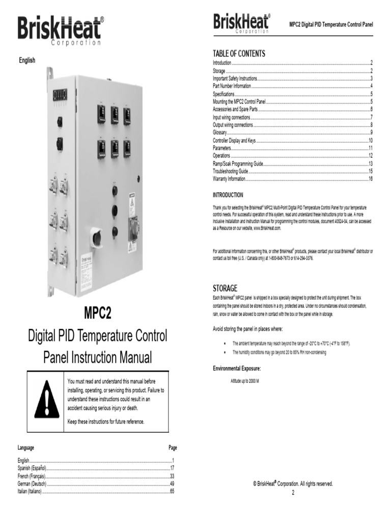 10 mpc2 Instruction Manual Reva | PDF | Electrical Connector | Thermocouple