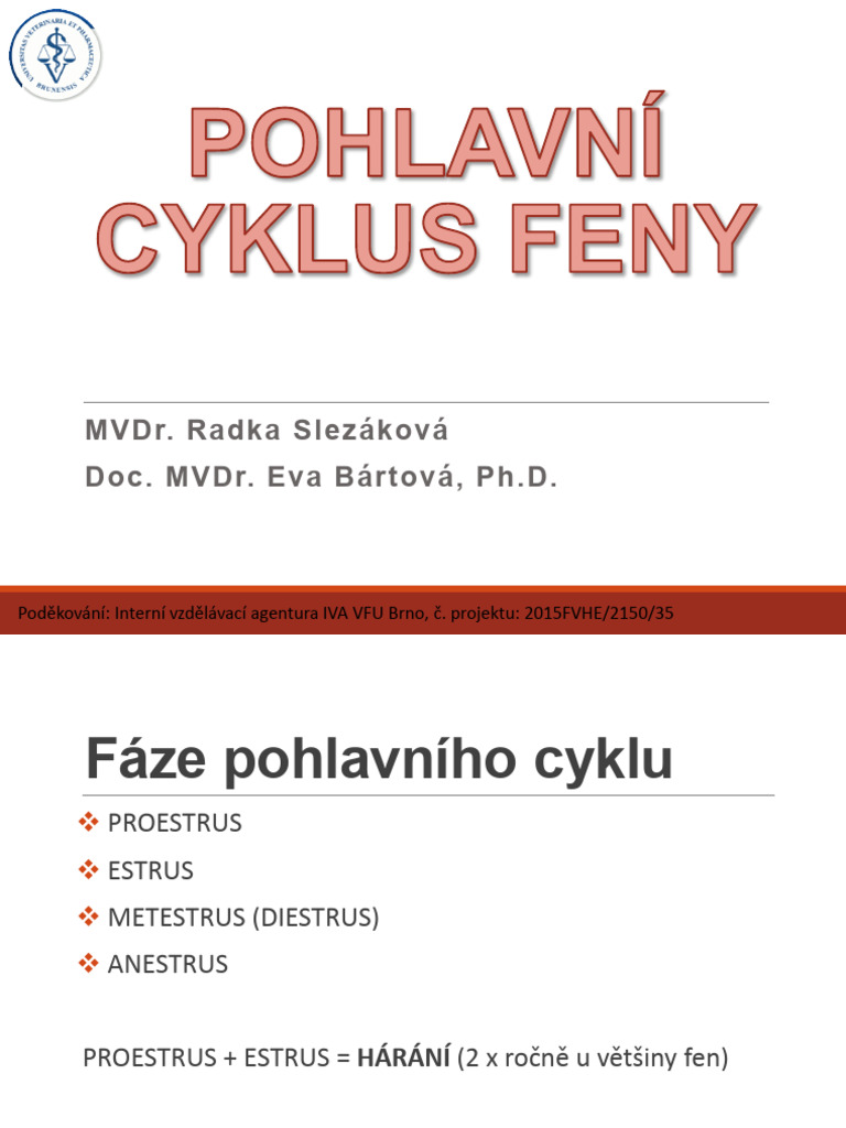 Pohlavni Cyklus Feny 2015 | PDF