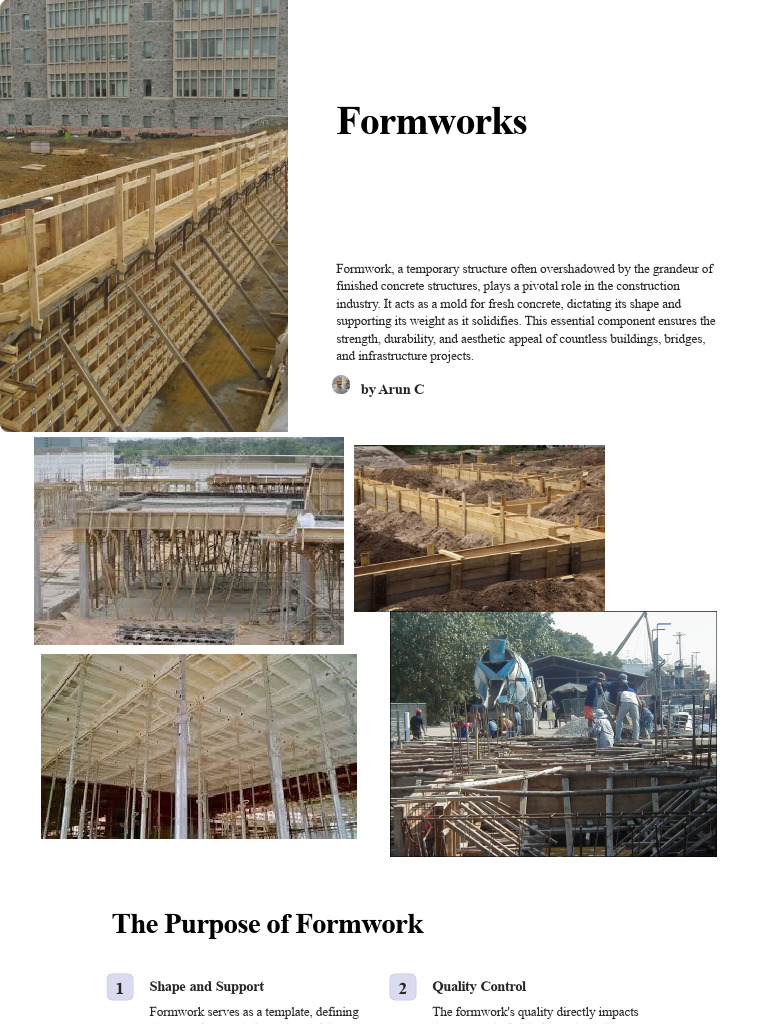 Form Work | PDF | Concrete | Lumber