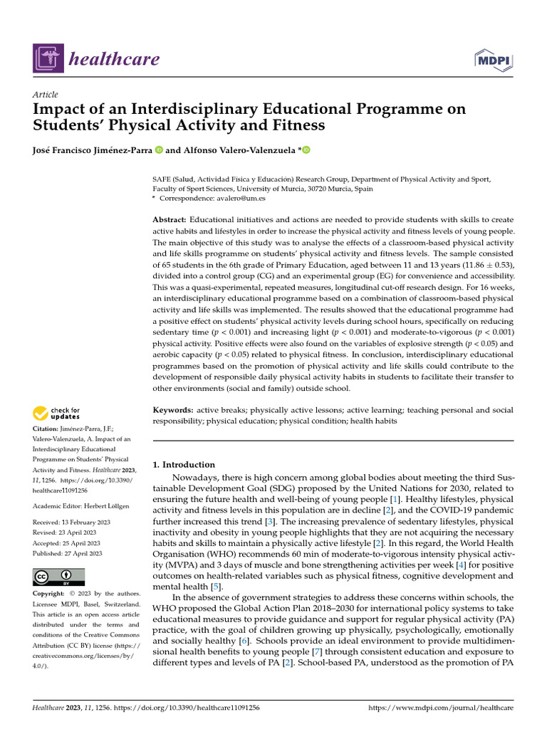 Impact of An Interdisciplinary Educational Program | PDF | Body Mass ...