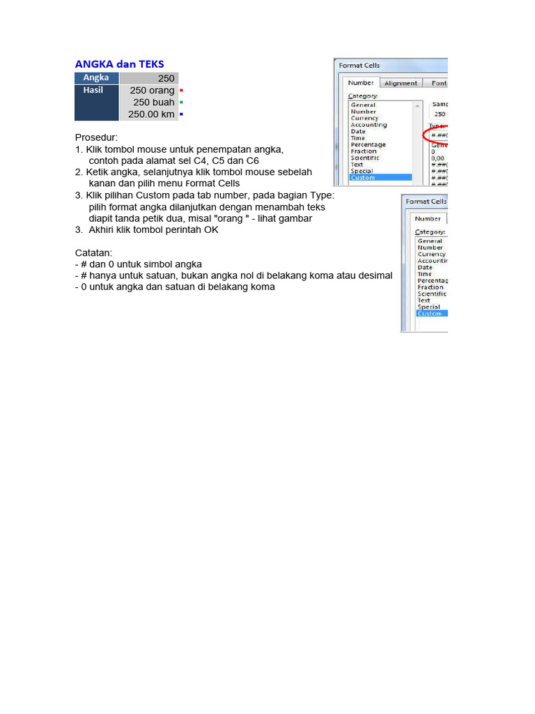 3a. Custom Format (Number & Teks) | PDF