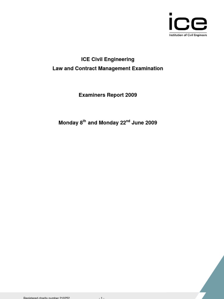 Ice Examiners Report 2009 | PDF | Liquidated Damages | Damages