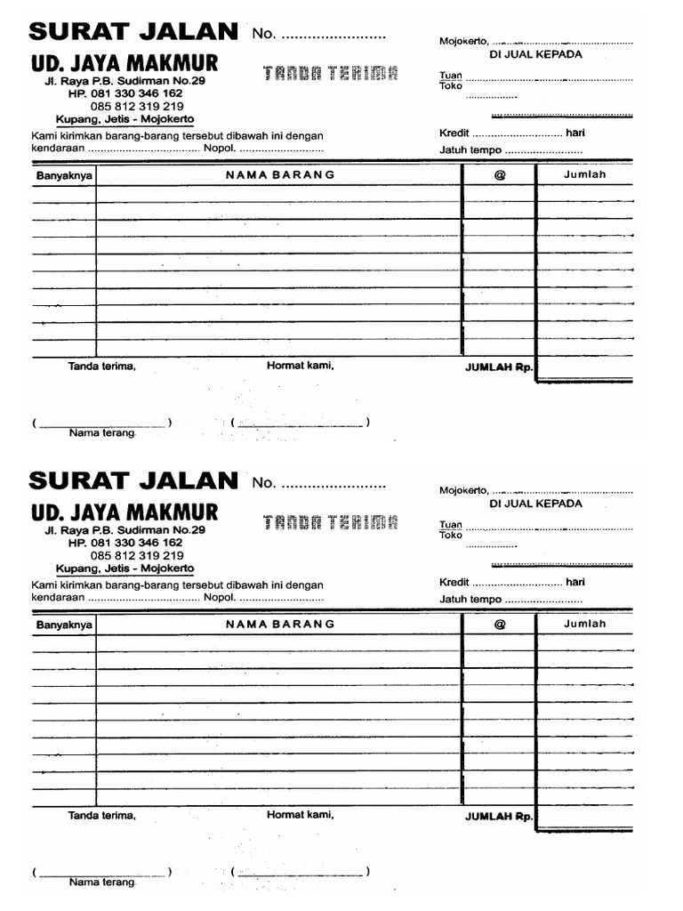 SURAT JALAN | PDF