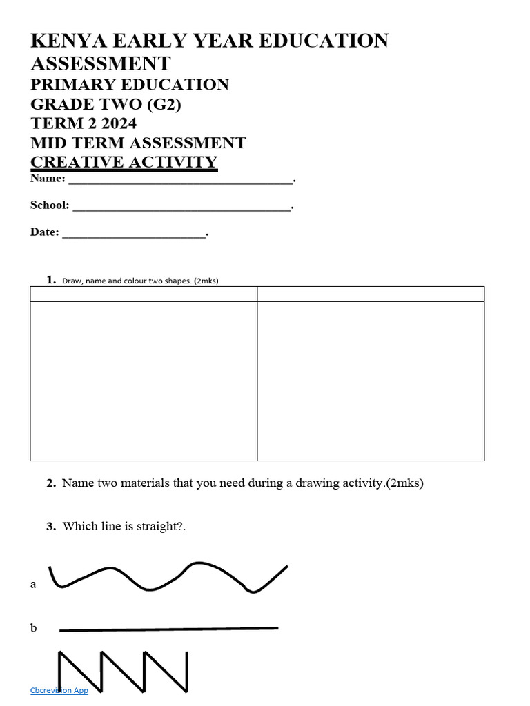 Grade 2 Creative Arts Midterm 2 Exams | PDF | Singing | Musicology