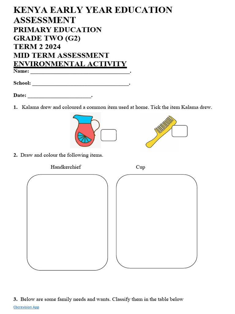 Grade 2 Environmental Midterm 2 Exams | PDF | Prayer | Jesus