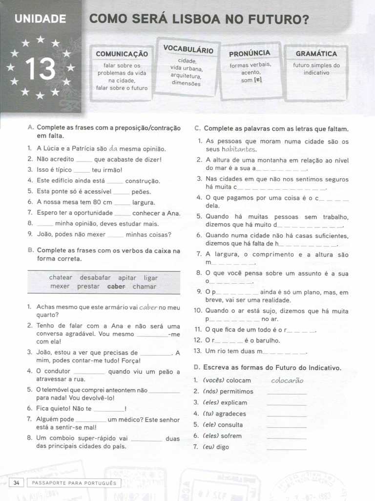 passaporte_para_portugues_2_nivel_b1_caderno_de_exercicios | PDF