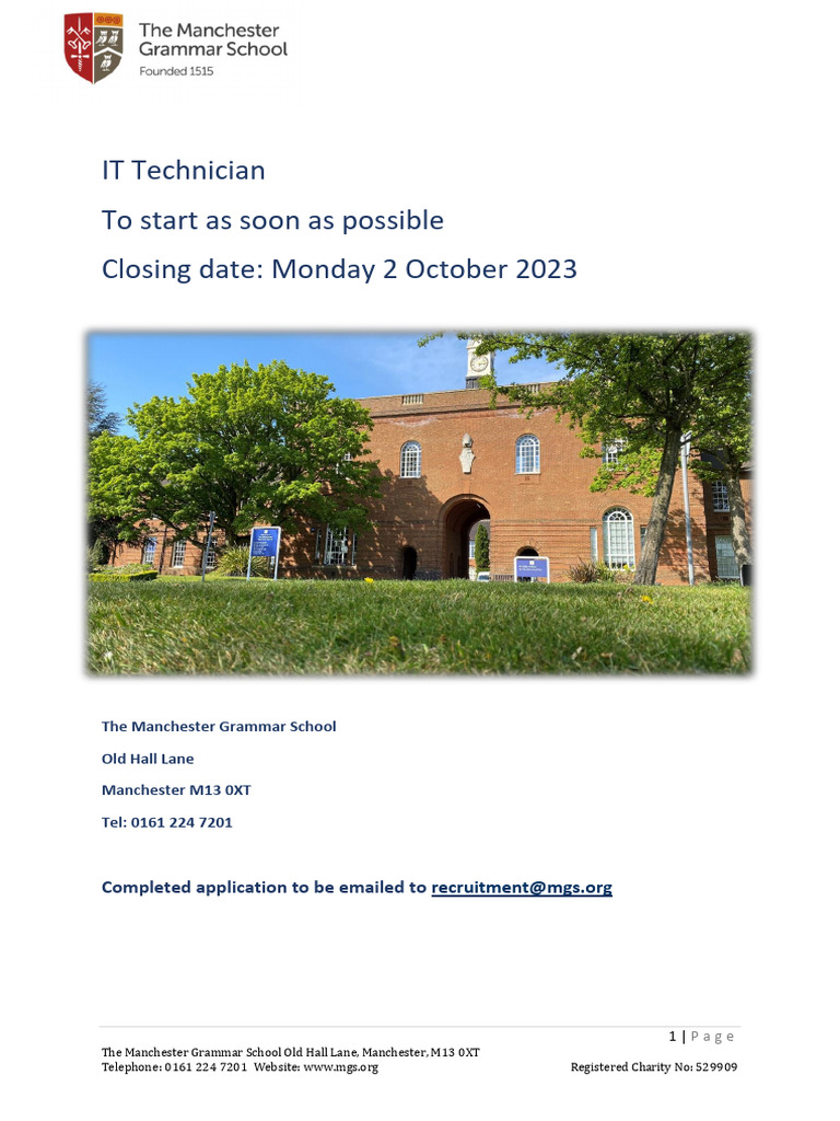 IT Technician Information Pack | PDF | Computing