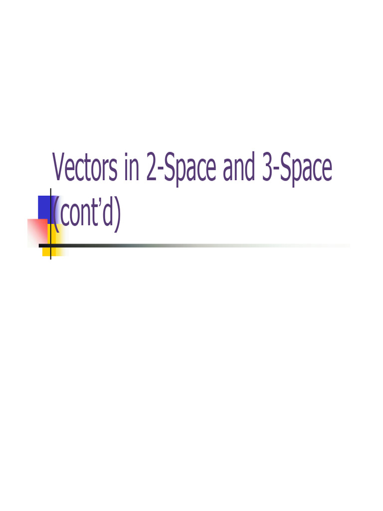 Vector Space 02 | PDF | Euclidean Vector | Perpendicular