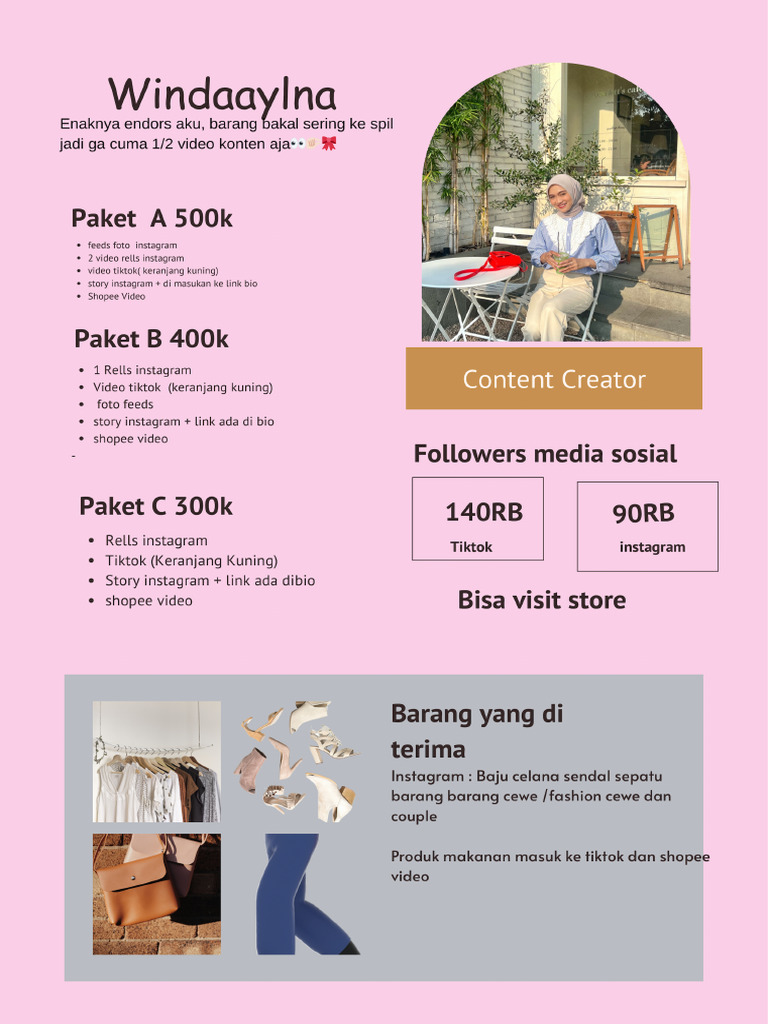 Rate Card Terbaru Windaaylna | PDF