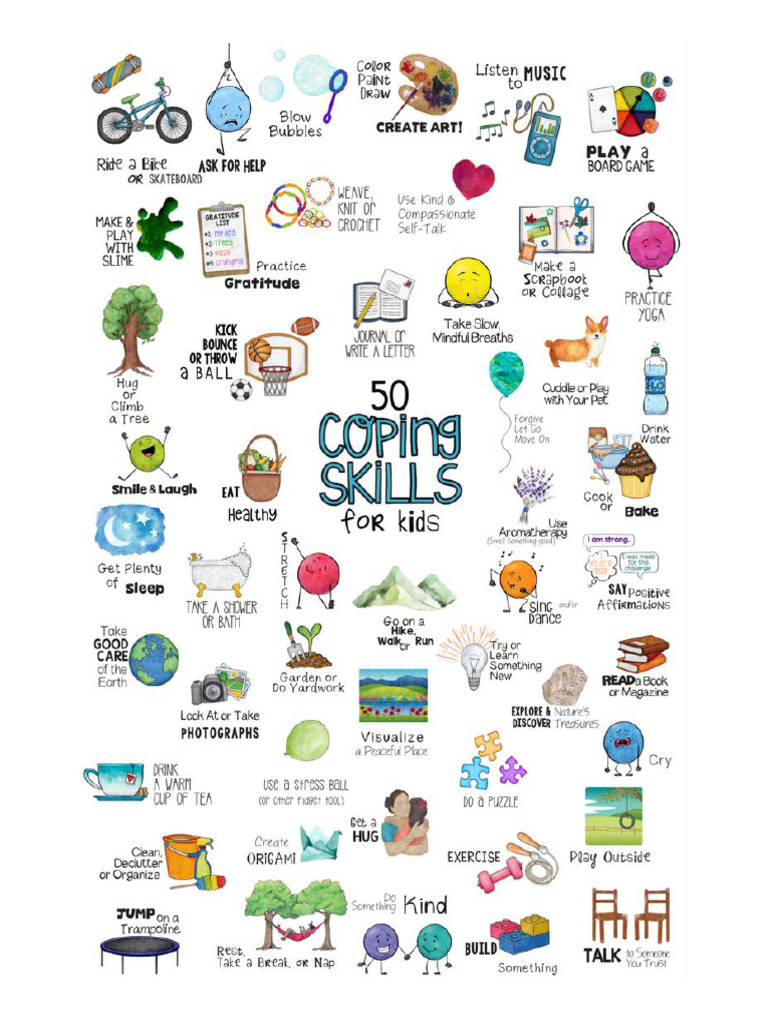 50 Coping Skills For Kids | PDF