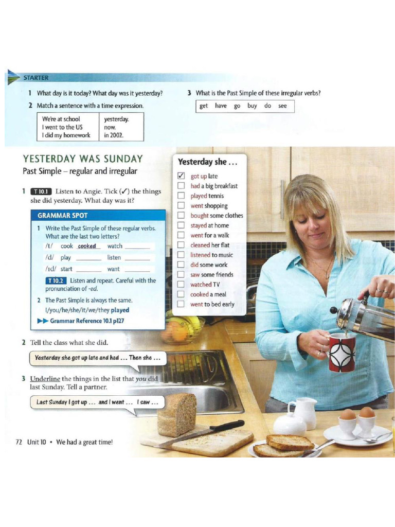 Simple Past (Text 2) 3rd Year | PDF