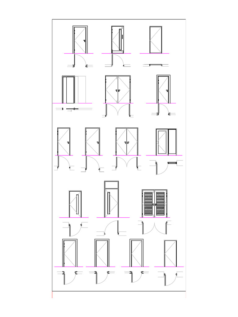 FIA CAD Blocks Doors Imperial-Model | PDF