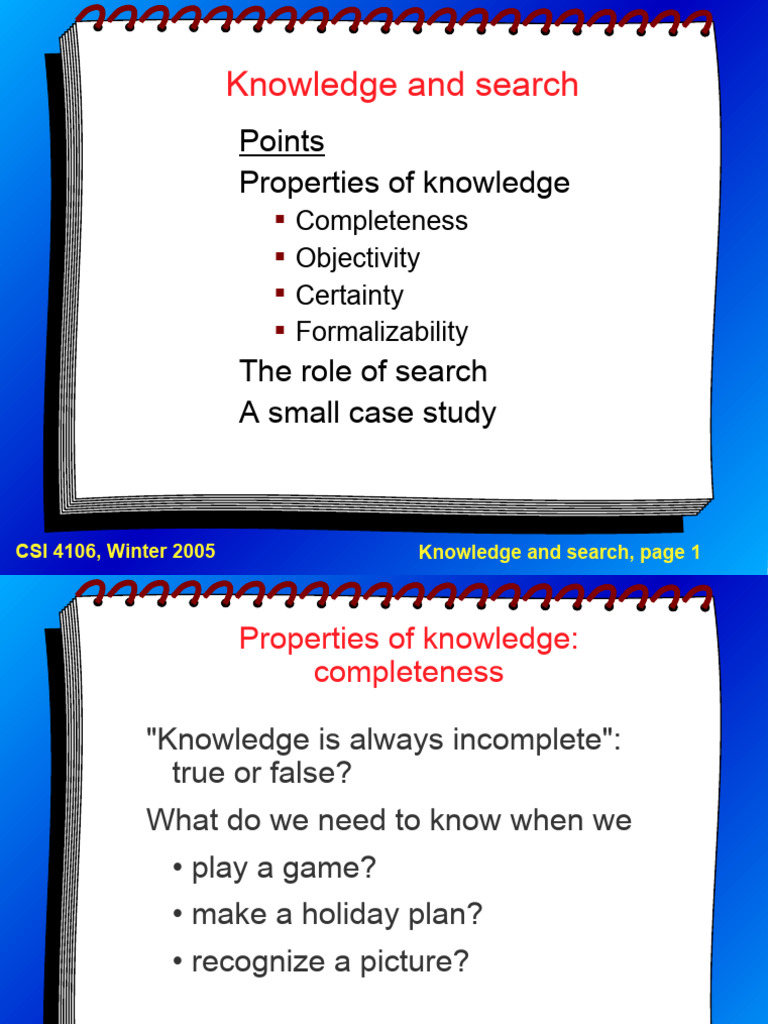 AI05 02 KnowlSearch | PDF | Knowledge | Cognition