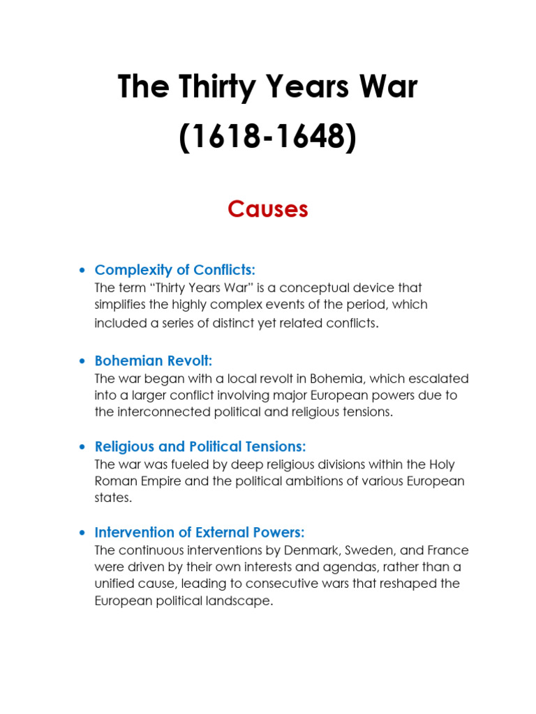 Thirty Years War | PDF | Conflicts | Europe