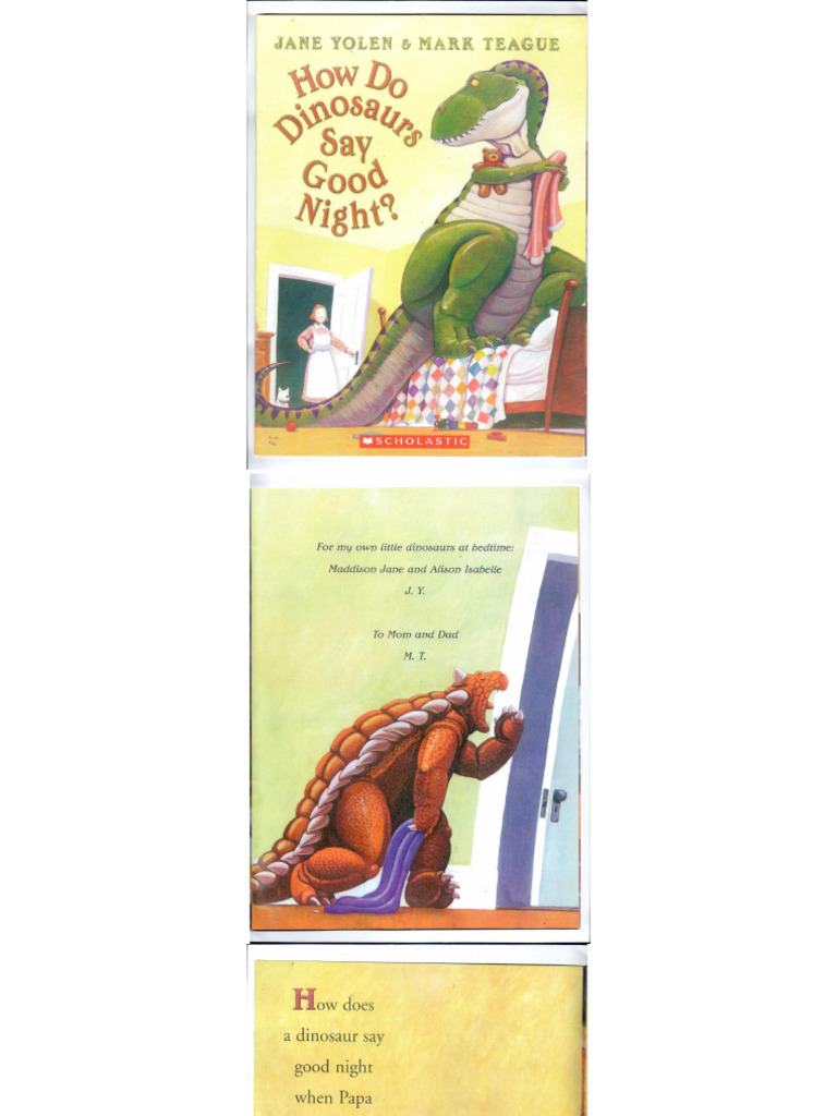 How Do Dinosaurs Say Good Night | PDF