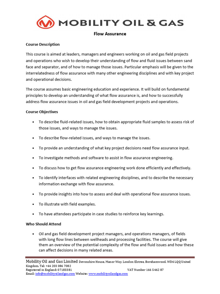 Flow Assurance | PDF | Fluid Dynamics | Engineering