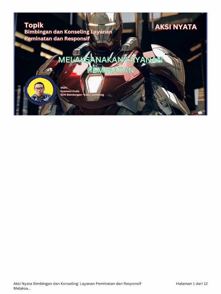 Aksi Nyata Bimbingan Dan Konseling Layan | PDF