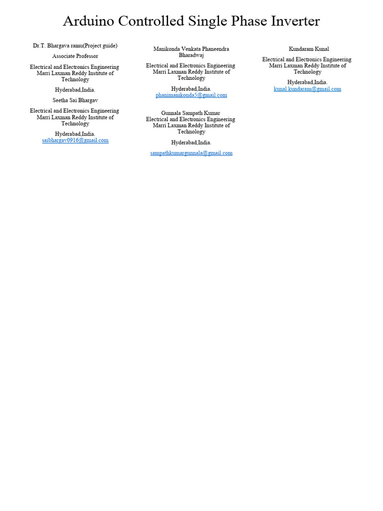 Final Draft | PDF | Power Inverter | Power Electronics