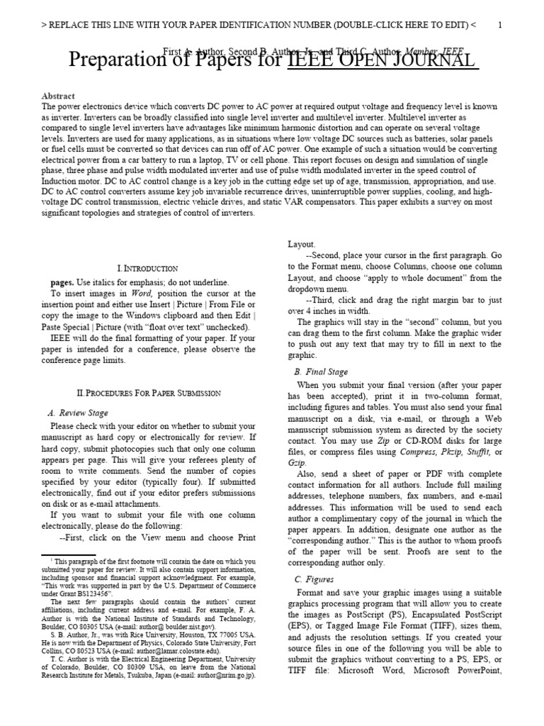 IEEE Open Journal Template | PDF | Computers