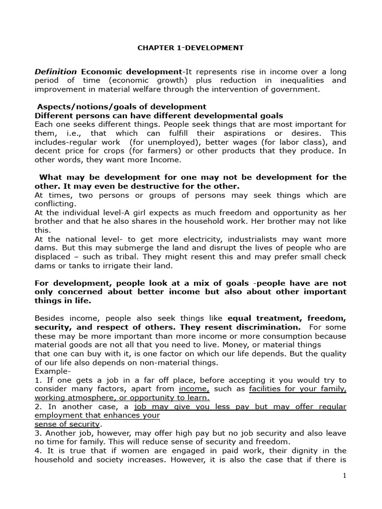 ECO - CH1 -Development NOTES | PDF | Body Mass Index | Human ...