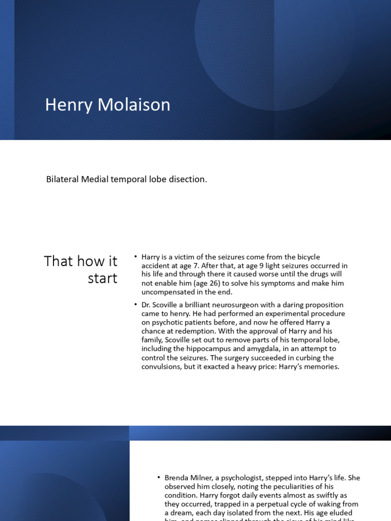 I Am Sharing 'Henry Molaison' With You | PDF | Amnesia | Memory