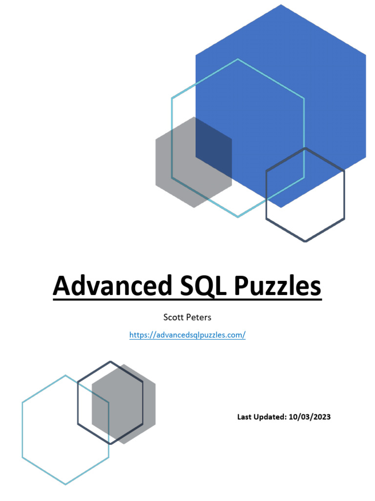 Advanced SQL Puzzles | PDF | Mode (Statistics) | Computing
