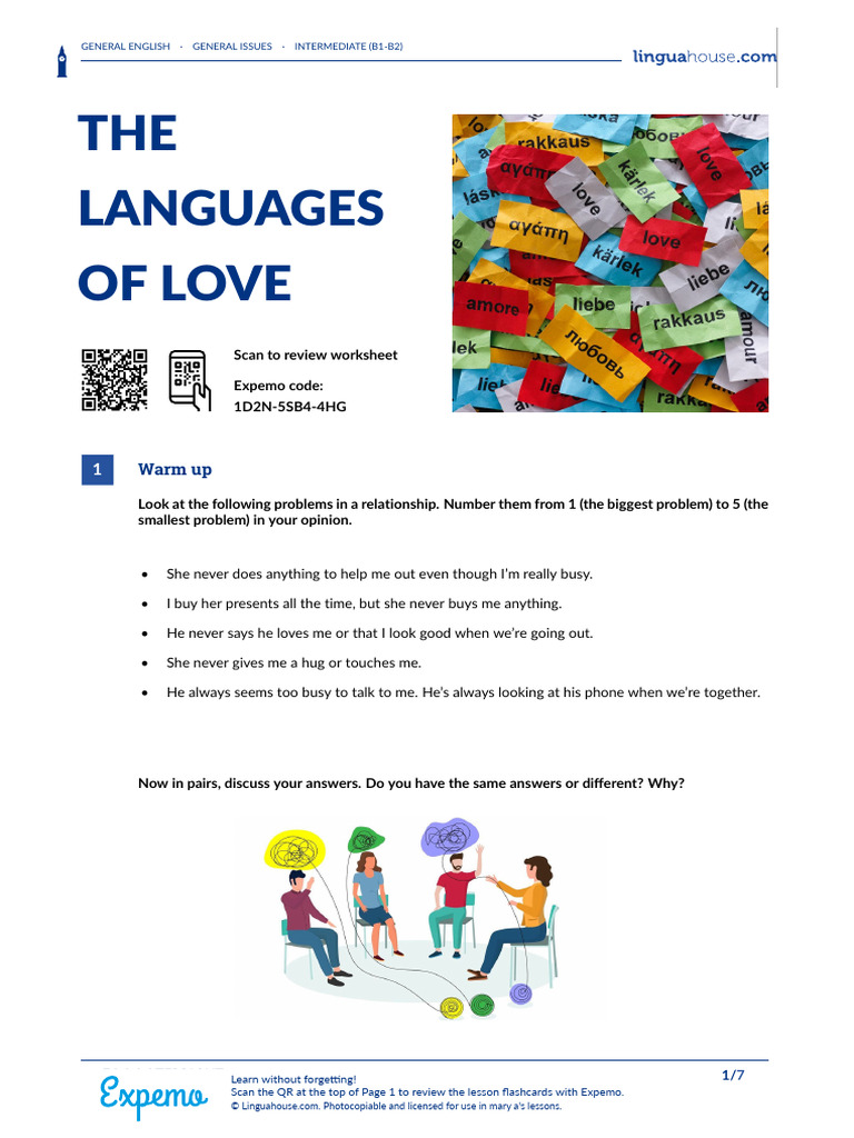 The Languages of Love British English Teacher | PDF | Vocabulary | Love