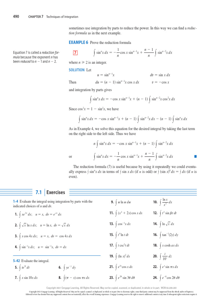Exercise 7.1 | PDF | Complex Analysis | Mathematical Relations