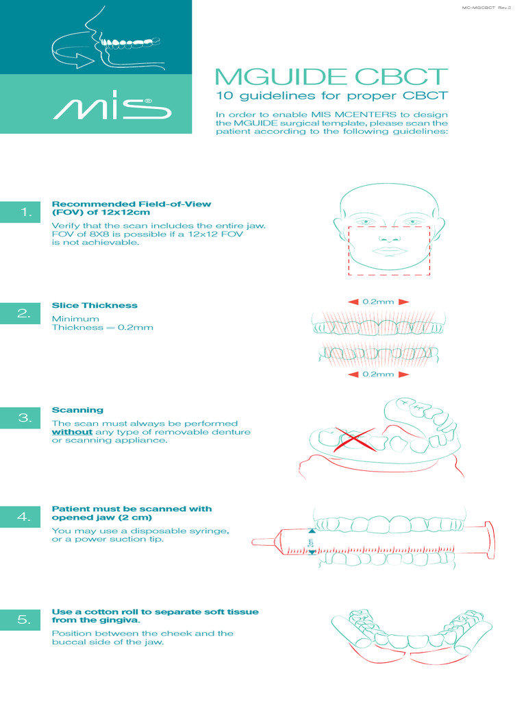 MGUIDE - CBCT - Guidelines Dicom | PDF | Mouth | Dentistry
