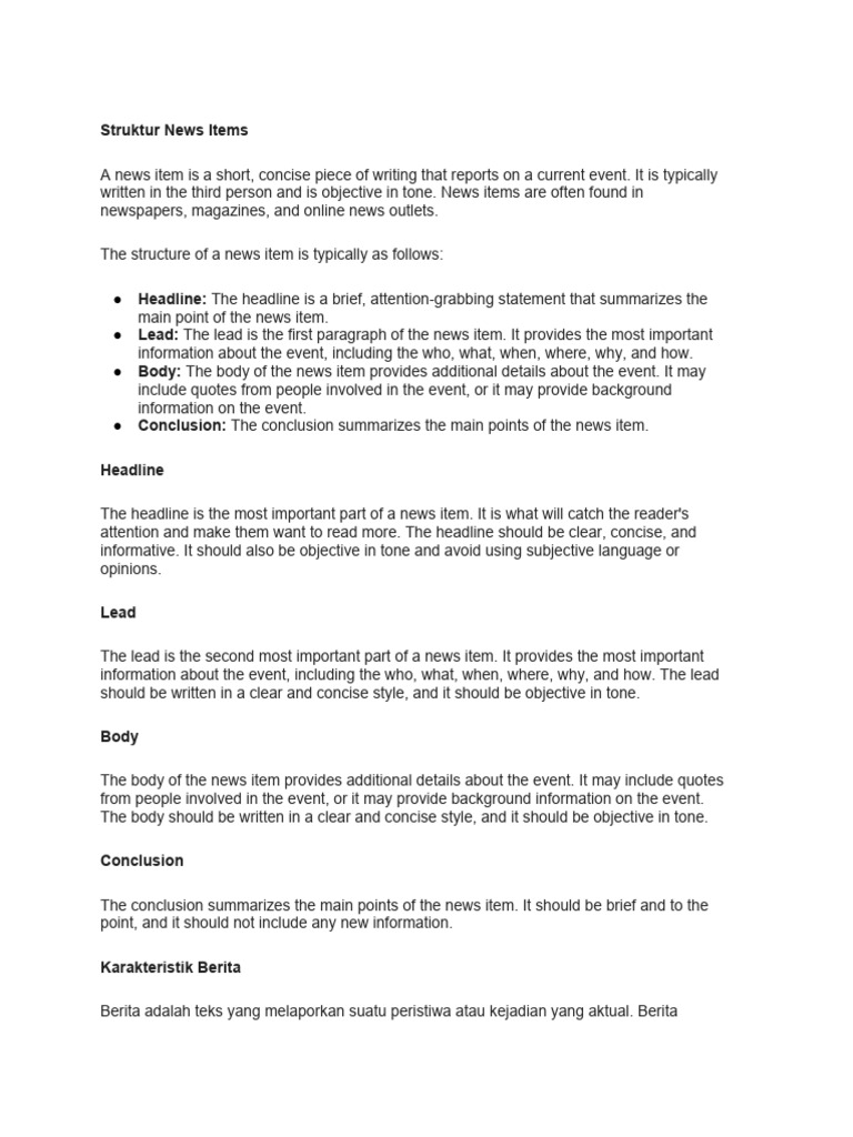 News Item Material | PDF | News | Human Communication