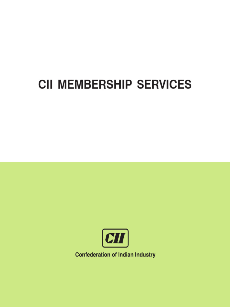 CII Membership Services Apr 2024 | PDF | Supply Chain Management | Supply Chain