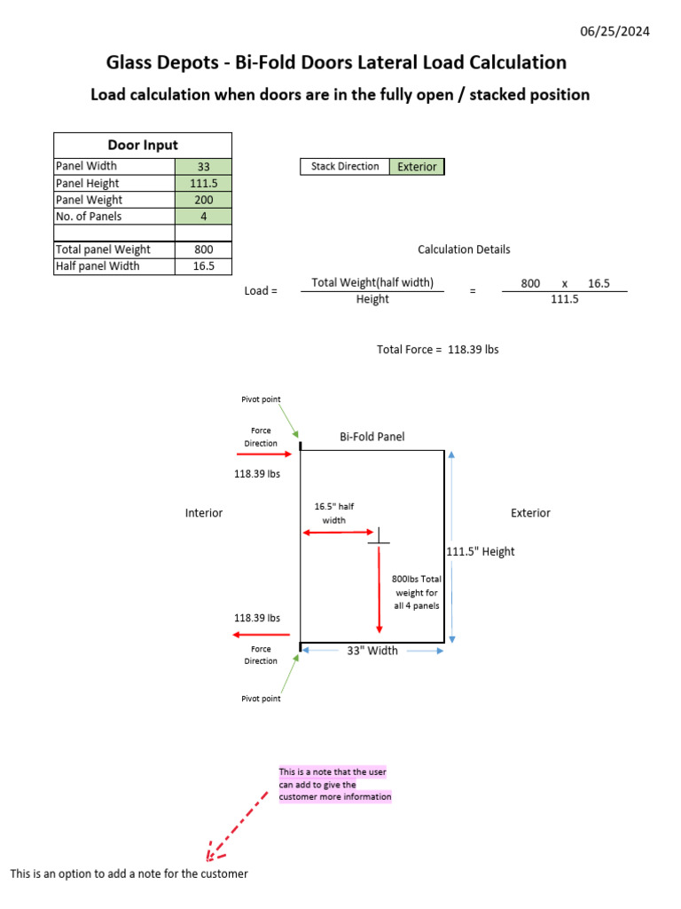 Bi Fold Load Calc | PDF | Motor Vehicle | Car