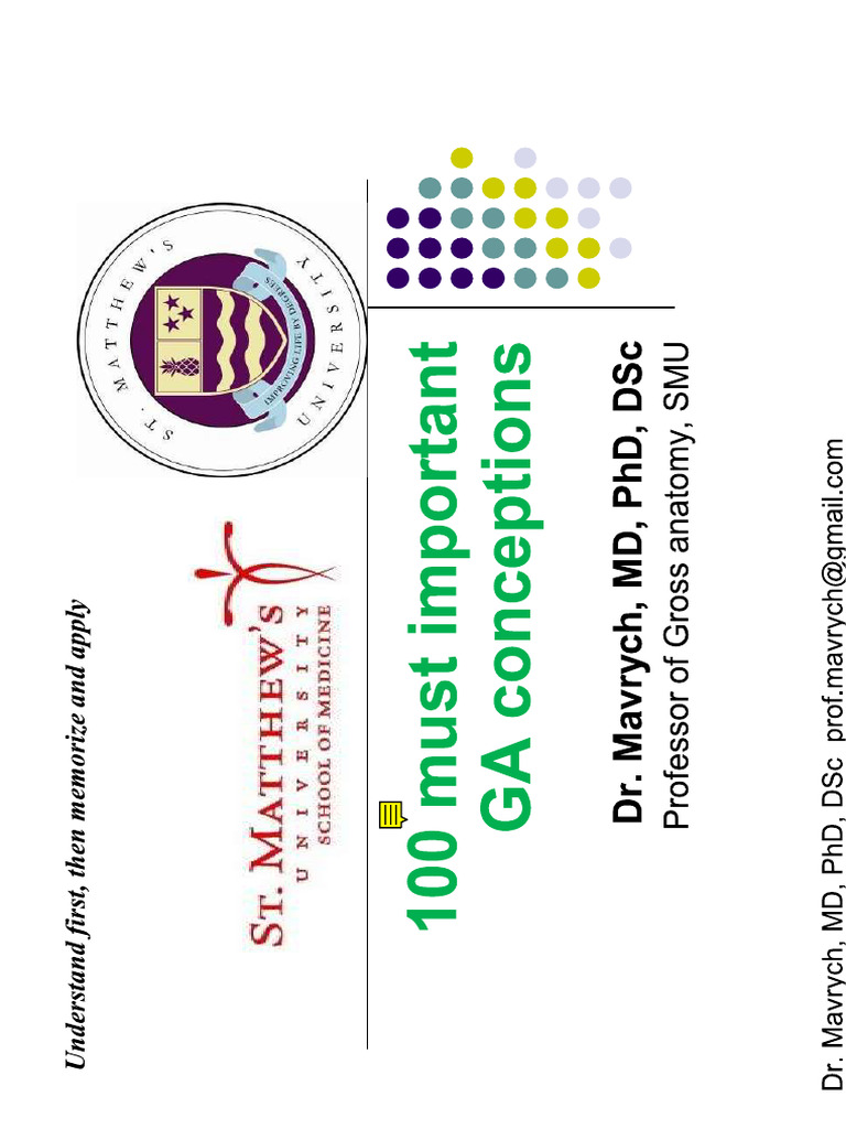 Anatomy Shelf Notes 100 Concepts | PDF