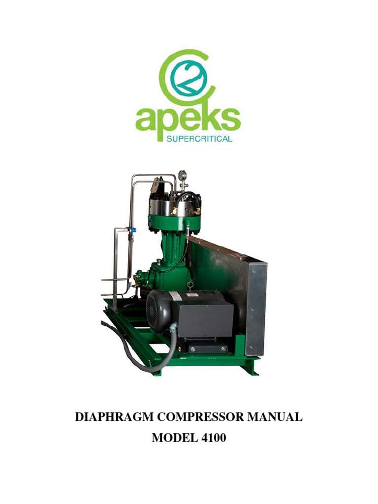 APEKS 4100 STD Manual PPI Compressor Maunal | PDF | Leak | Valve