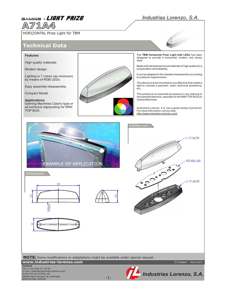 A71a4 Horizontal Prize Light For TBM Eng | PDF | Light Emitting Diode ... A71a4 Horizontal Prize Light For TBM Eng | PDF | Light Emitting Diode ...