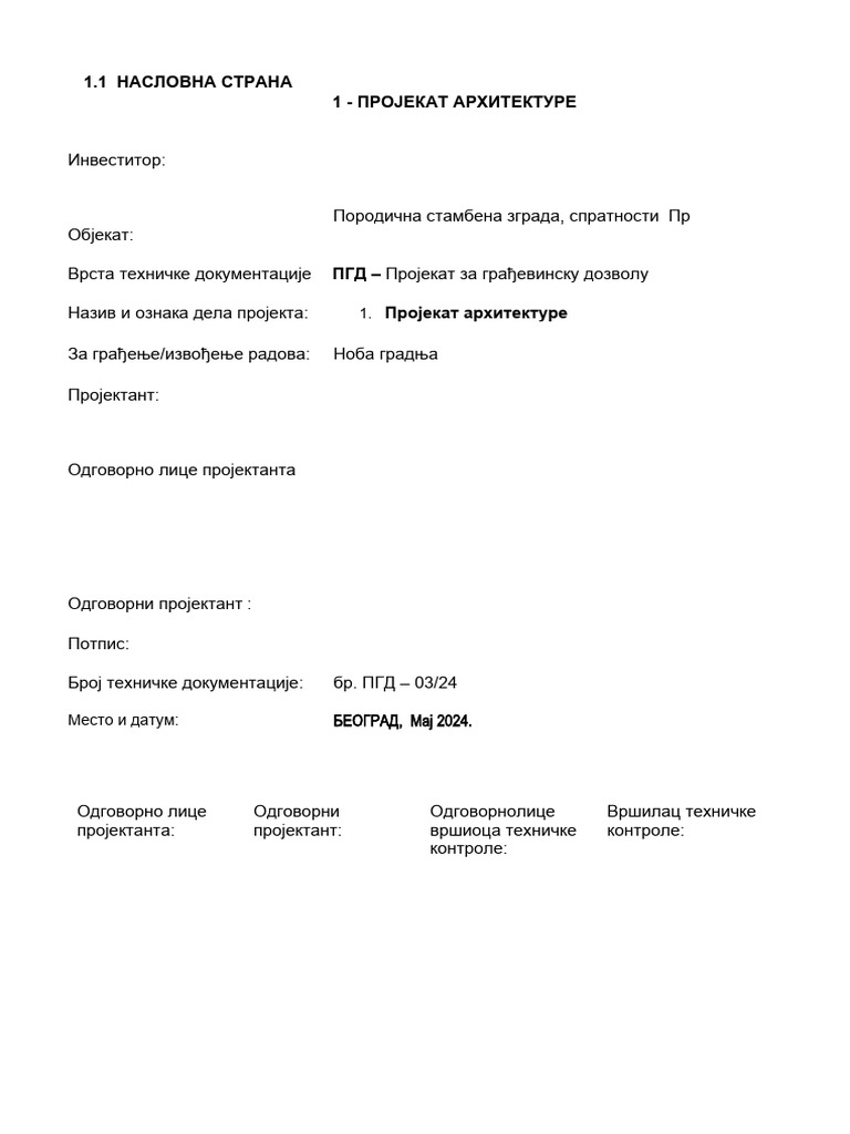 1 - Arhitektura PGD FINAL | PDF