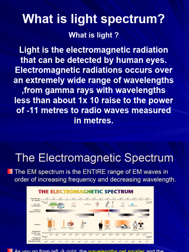 Understanding the Electromagnetic Spectrum | PDF | Electromagnetic ...