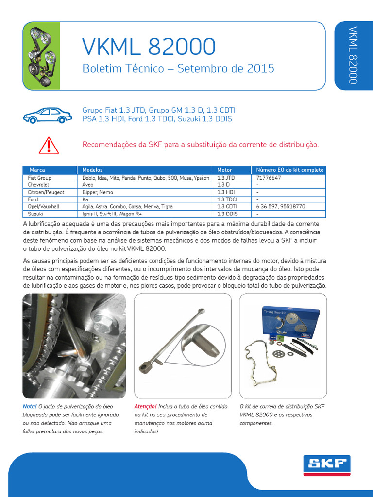 VKML 82000: Boletim Técnico - Setembro de 2015 | PDF | Parafuso | Carro