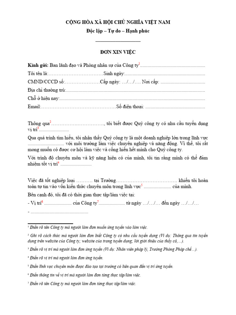 Don Xin Viec 2023 | PDF