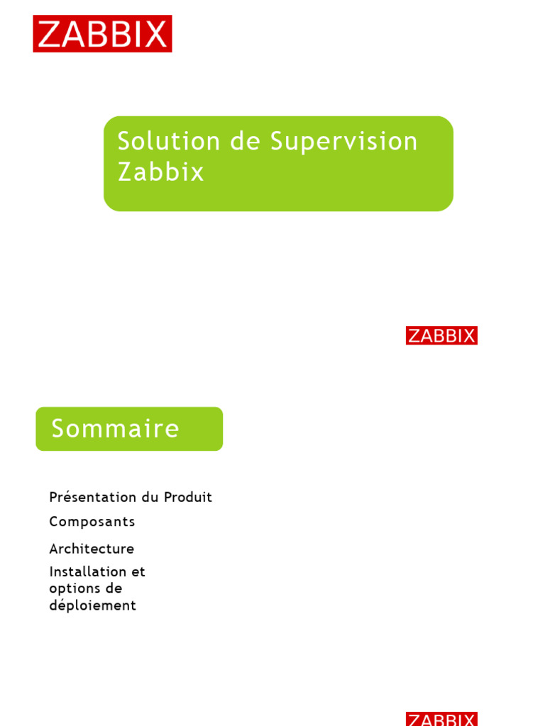Zabbix : Solution de Supervision Open Source | PDF | Serveur ...